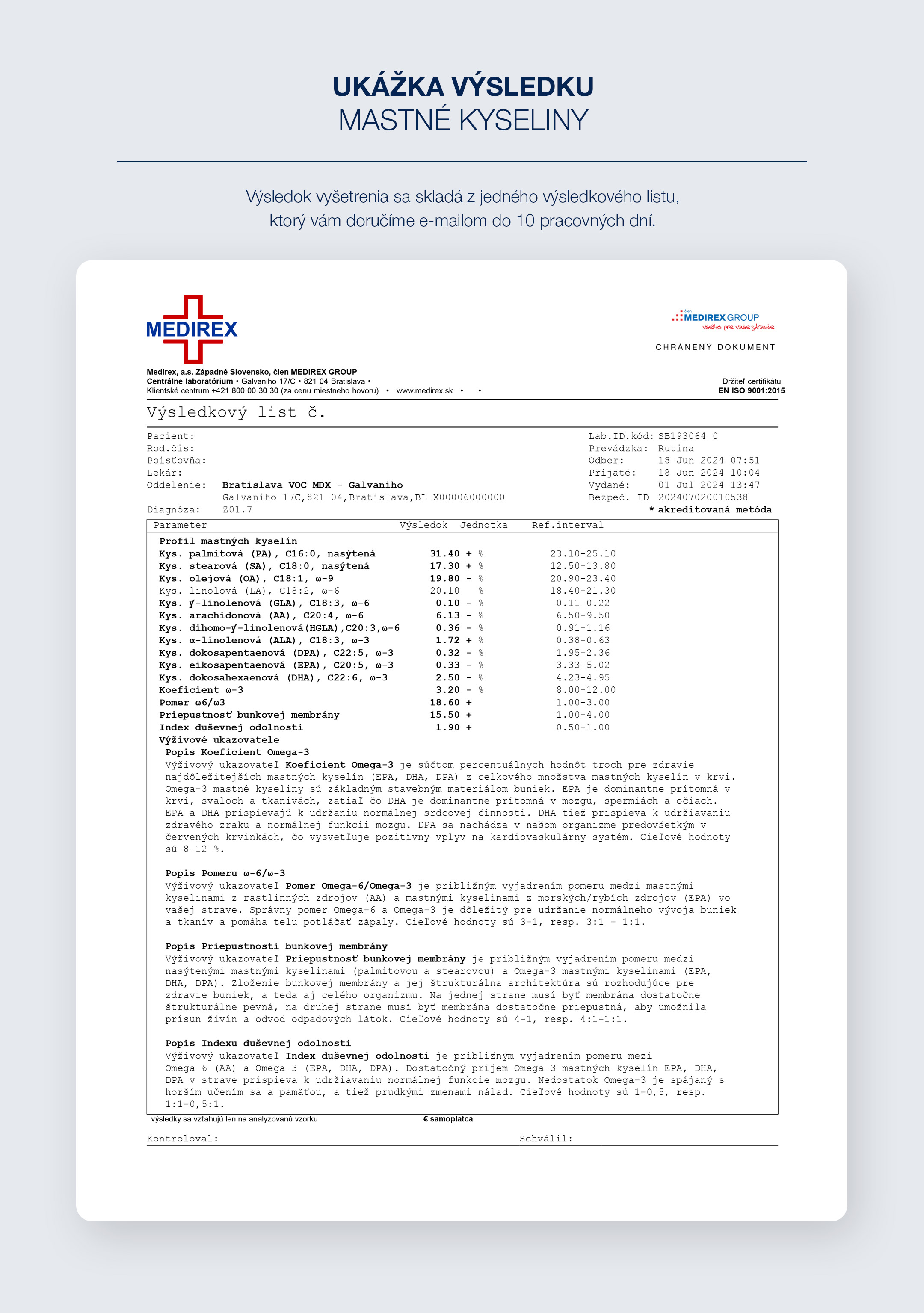 Mastné kyseliny | Medirex